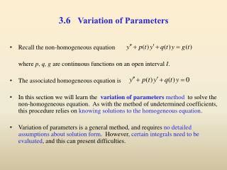PPT Variation Of Parameters PowerPoint Presentation Free Download ID
