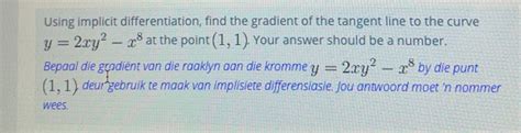 solved using implicit differentiation find the gradient of the
