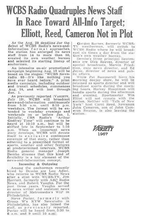 Wcbs Newsradio 88 Appreciation Site