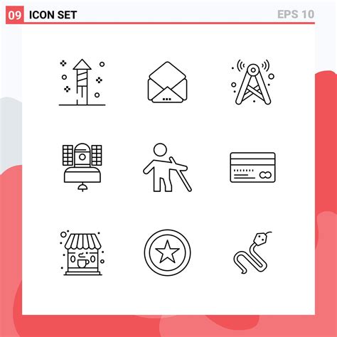 9 Universal Outlines Set For Web And Mobile Applications Old Telecommunication Internet