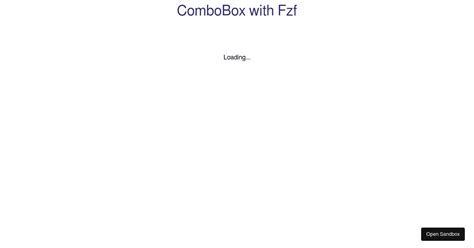 Combobox With Fzf Forked Codesandbox