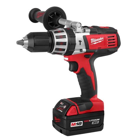 Milwaukee Tool 1 2 Inch M18 Cordless Hammer Drill Driver Kit The Home