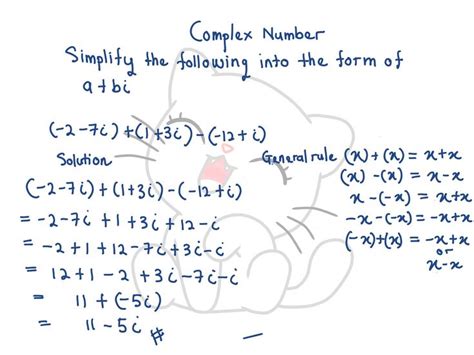 Complex Number Formula In Blue Ink