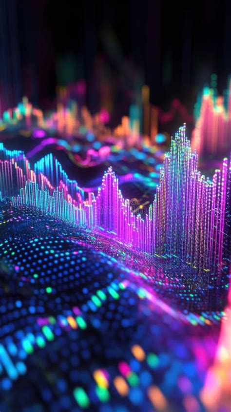 visualizing data abstract colorful chart displays dynamic growth