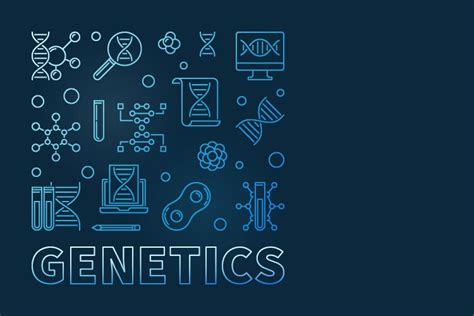 Genetics Round With Dna Line Royalty Free Vector Image