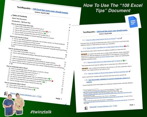 Don Tomoff Mba On Linkedin Twinztalk Twinztechtip Excel Learning
