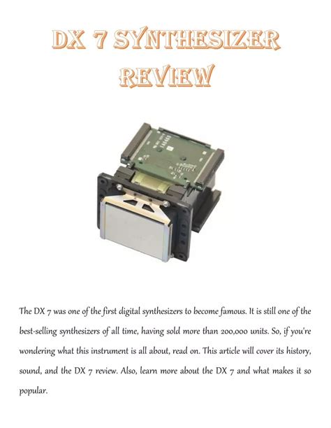 PPT DX 7 Synthesizer Review PowerPoint Presentation Free Download ID 11034378