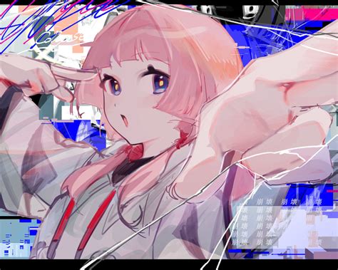 Safebooru 1girl O Black Border Blue Eyes Blunt Bangs Blunt Ends