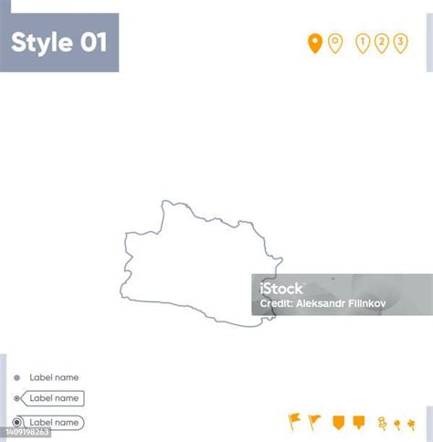 West Java Indonesia Stroke Map Isolated On White Background Outline Map Vector Map Stock