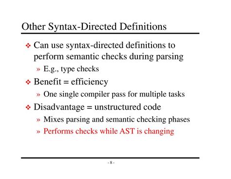 Ppt Semantic Analysis I Syntax Directed Definition Symbol Tables