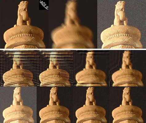 restoration results from left to right the 1st row original image
