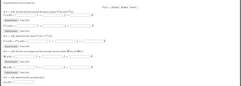 solved a parametrized curve is given by