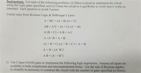 Solved Instructions For Each Of The Following Problems Chegg