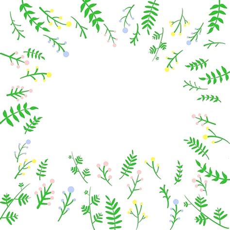 꽃과 식물과 빈칸이 있는 자연 테두리 프레임 유토이미지 상세페이지 베이직샵 일러스트 22300639