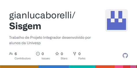 GitHub Gianlucaborelli Univesp PI Trabalho De Projeto Integrador Desenvolvido Por Alunos Da