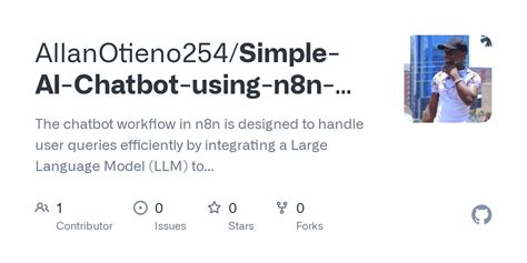 Github Allanotieno254simple Ai Chatbot Using N8n And Llm The Chatbot Workflow In N8n Is