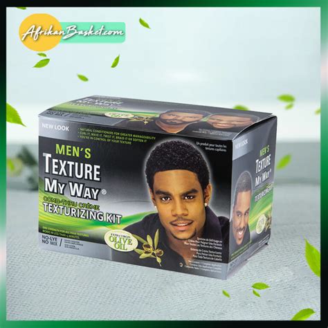 Texture My Way Mens Hair Texturizer Kit Comb Thru Creme Texturizer Kit For Men