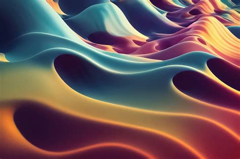 Premium Ai Image Multicolored Liquid Wavy Dynamic Fluid Abstract Background Undulating Relief