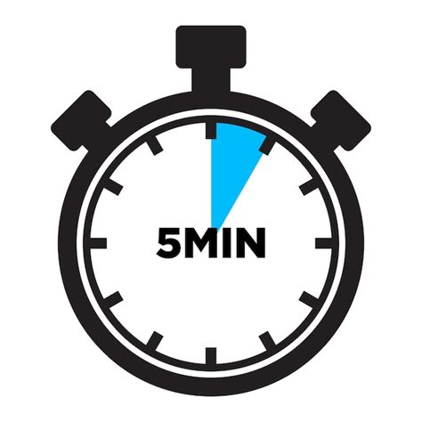 Premium Vector 5 Minutes Timer Icon Flat Design Clock Stopwatch