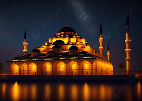 Islamic Mosque Architecture 3d Ai Digital Artwork Background Mosque