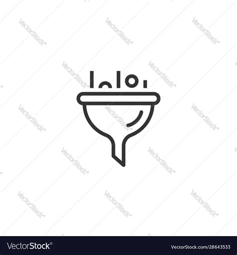Filter Icon In Flat Style Funnel On White Vector Image