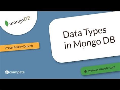 Data Types In MongoDB - YouTube