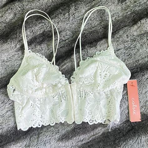Colsie White Lace Bralette Never Worn With Tags Depop