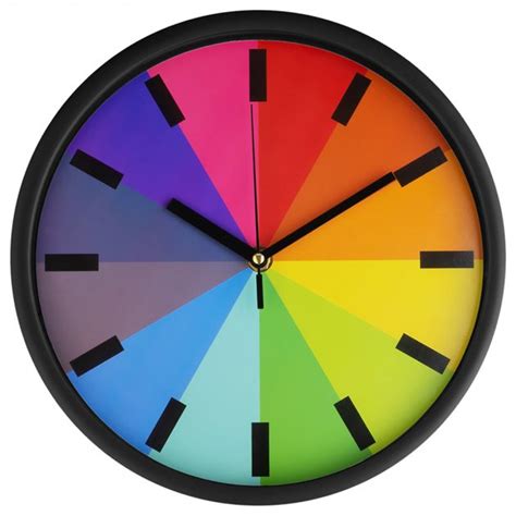 Часы настенные бесшумные кварцевые для дома Losso Cw 25 Радуга черные купить онлайн на Rozetka