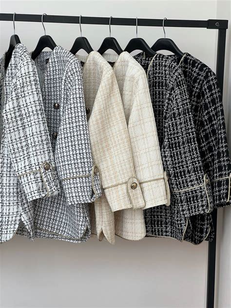 کت شانل بافت لمه دار کد 3172