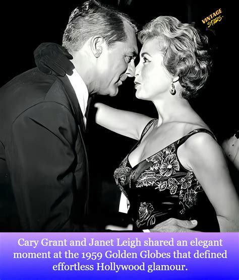 Vintage In 1959 At The Golden Globe Awards Cary Grant And Janet