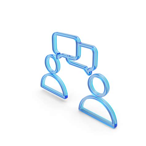Two Person Message With Chat Communication With Chat Icon Glass Png