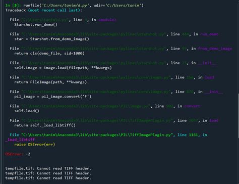 Python Oserror