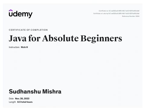 Sudhanshu Mishra On Linkedin Certification On Java For Absolute