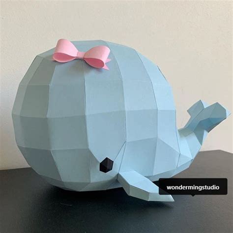🐳 鲸鱼・文件用于 3d 缝纫图纸 And 折纸・cults