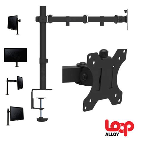 Dual Monitor Bracket Mount W C Clamp Loop Alloy