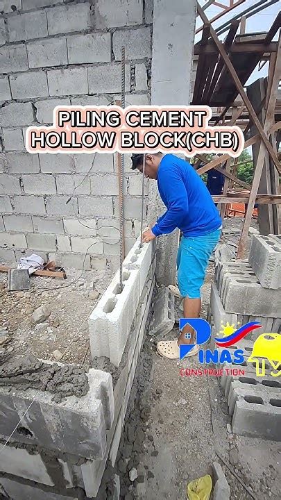 Piling Of Cement Hollow Block Chb Piling Construction Shorts Youtube