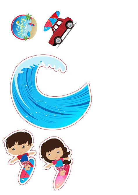 Caixa Cone Praia Menino E Menina Apliques Origamiami