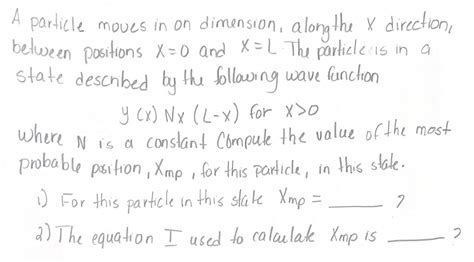Solved A Particle Moves In On Dimension Along The X Chegg Com