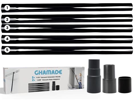 5pack 125 Inch Vacuum Extension Wands Plus 1 38 To 1 1