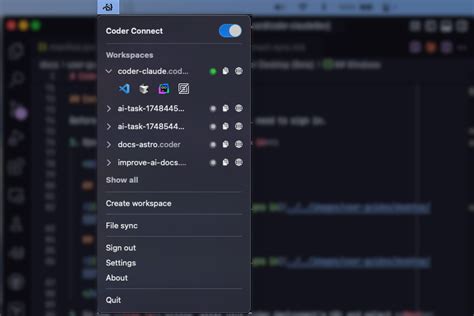 Coder Desktop Connect And Sync Coder Docs Coder Desktop Connect And Sync Coder Docs