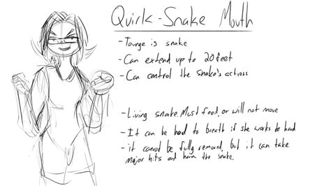 Mha Quirk Snake Mouth 1 June2017 By Redartarchive On Deviantart