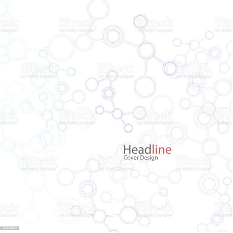 Vector Abstract Background With Molecule Structure Science Connection