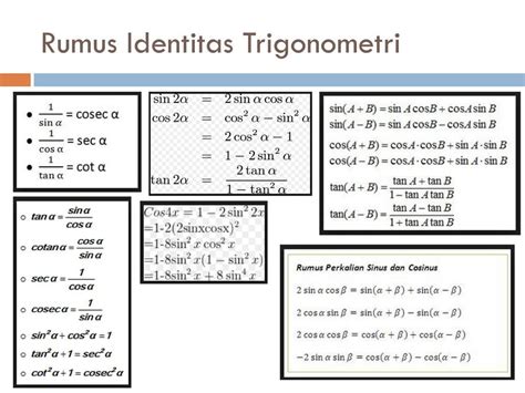 Pengertian Identitas Fungsi Rumus Trigonometri Beserta Contoh Soalnya Riset
