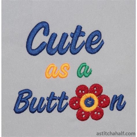 Cute As A Button Bold Script Cute Script Design