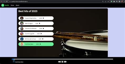 Github Sourabhsrkspotify Clone A Simple Media Player Like Spotify Using Htmlcss And Js