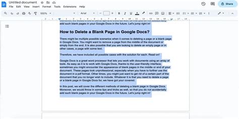 How To Delete A Page In Google Docs Easy Methods GeeksforGeeks