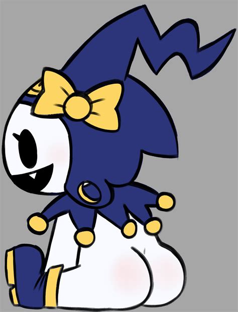 Rule 34 Ass Atlus Blue Hat Blue Shoes Cute Demon Ebiinari Head Turned