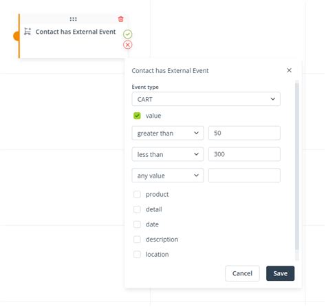 Workflow Condition Contact Has External Event Support Salesmanago Customer Engagement