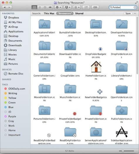 Where Mac System Icons Default Icons Are Located In Mac OS X