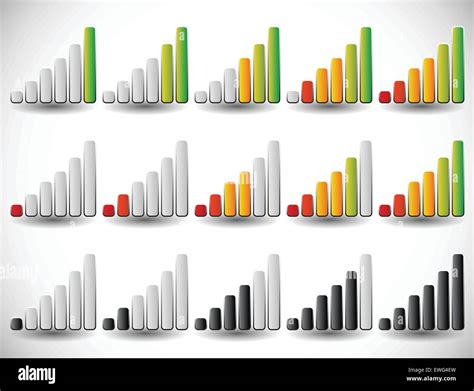 Increasing Bars As Level Or Progress Indicators Signal Strength